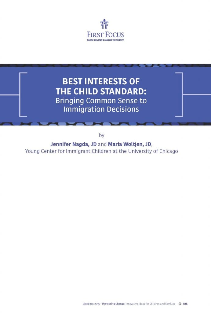 Best Interests of the Child Standard: Bringing Common Sense to Immigration Decisions | First ...